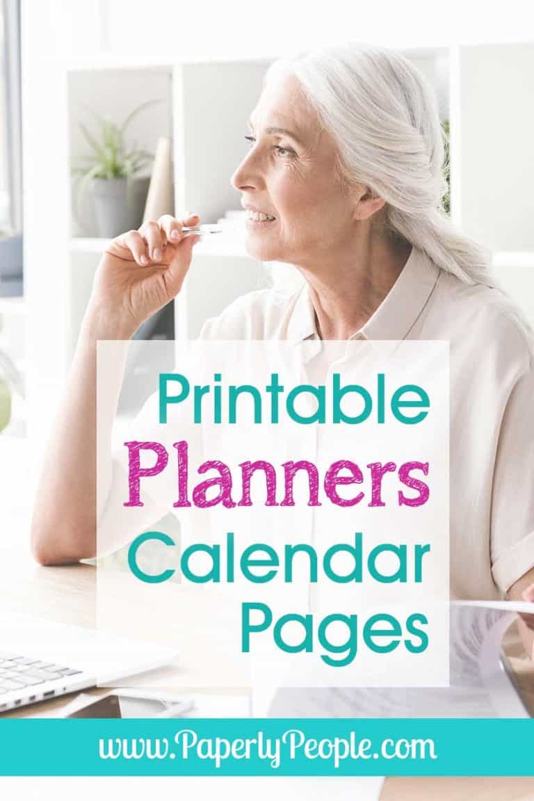 Printable Planner Calendar System For Staples ARC System or 3 Ring Binder