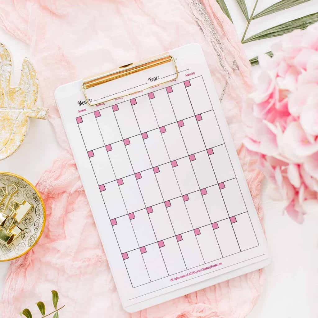 Printable Planner Calendar System For Staples ARC System or 3 Ring Binder
