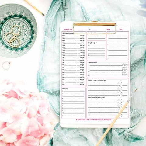 Printable Planner Calendar System For Staples ARC System or 3 Ring Binder