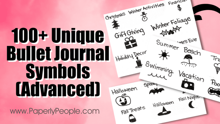 100+ Unique Bullet Journal Symbols (Advanced)