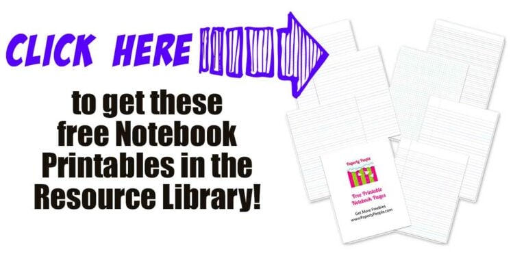 Free Printable Notebook Pages for Back to School