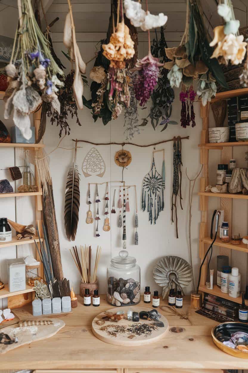 DIY Witchy Wall Art: Sigils, Moon Phases, and Herbal Garlands